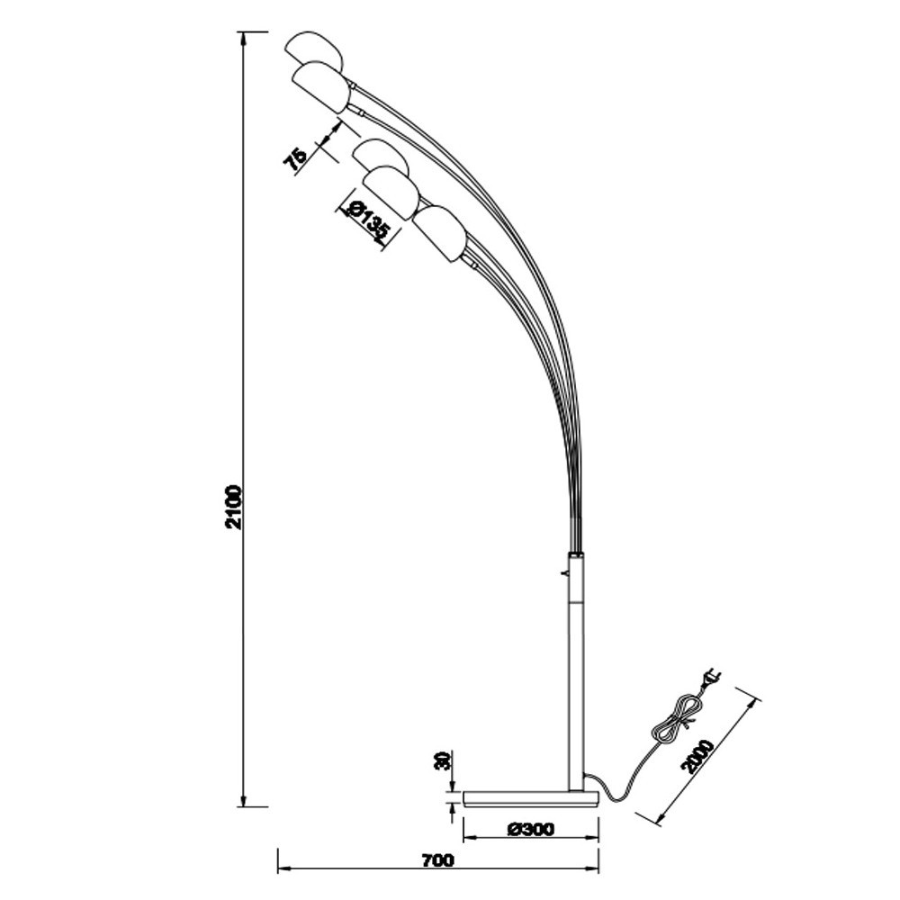 Lámpara de pie Dito – Trio lighting - Lamparas.es