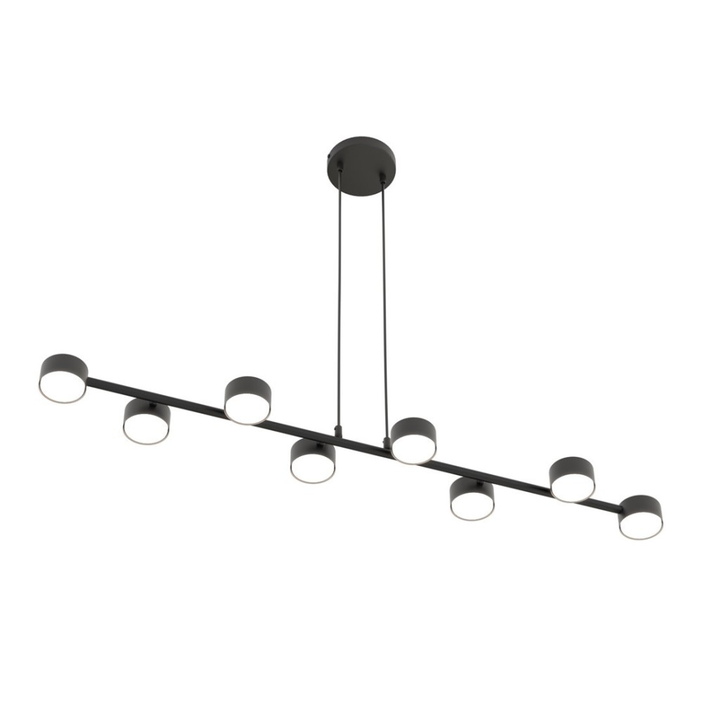 Lámpara colgante Solvi negro (8 luces)