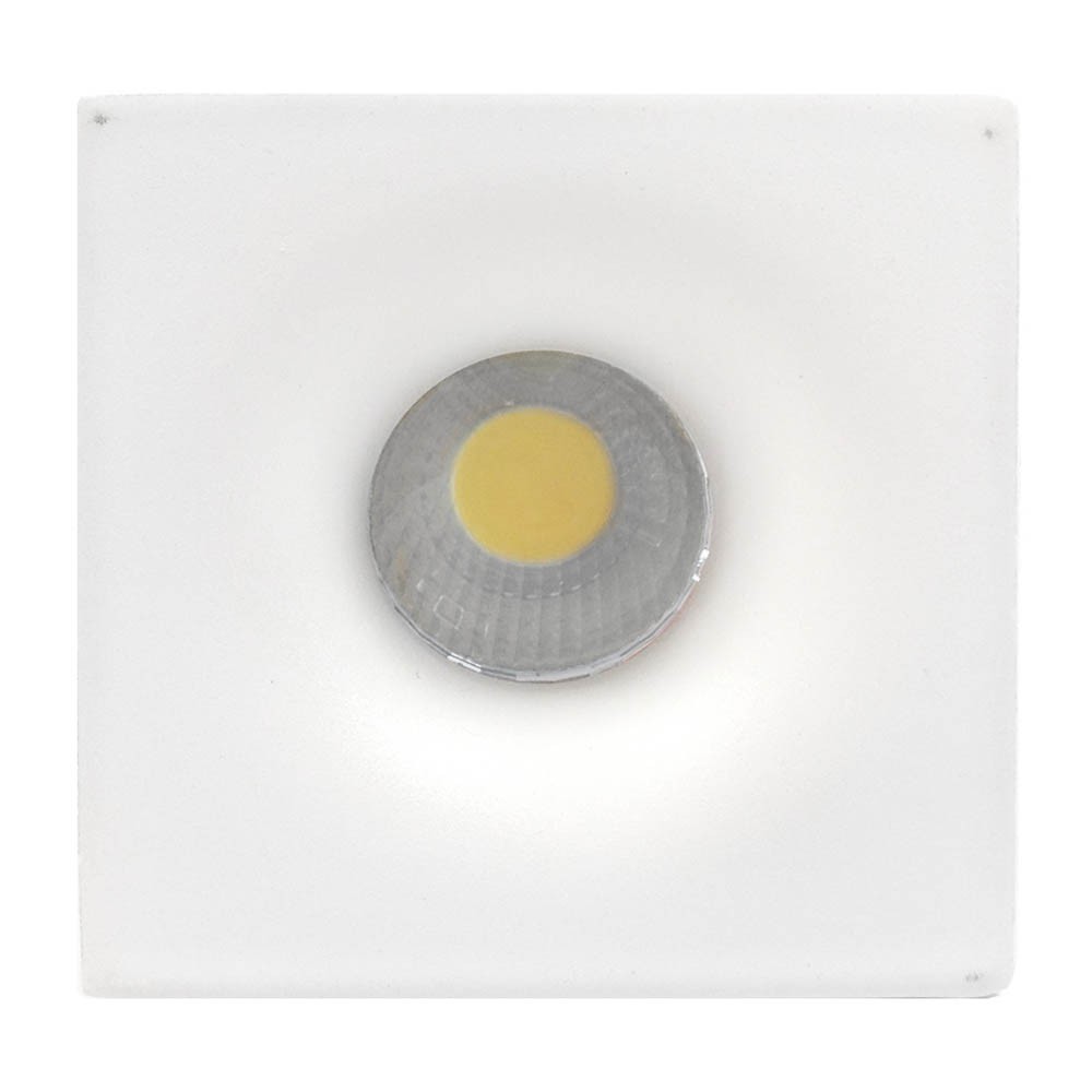 Kit 3 Focos Cuadrados con bombillas LED incluidas. CR - Lamparas.es