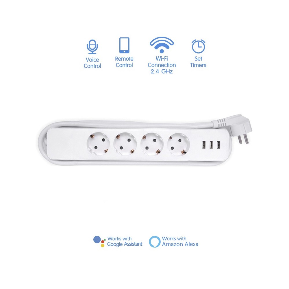 Regleta inteligente 4 enchufes - Smart Lighting - Lamparas.es